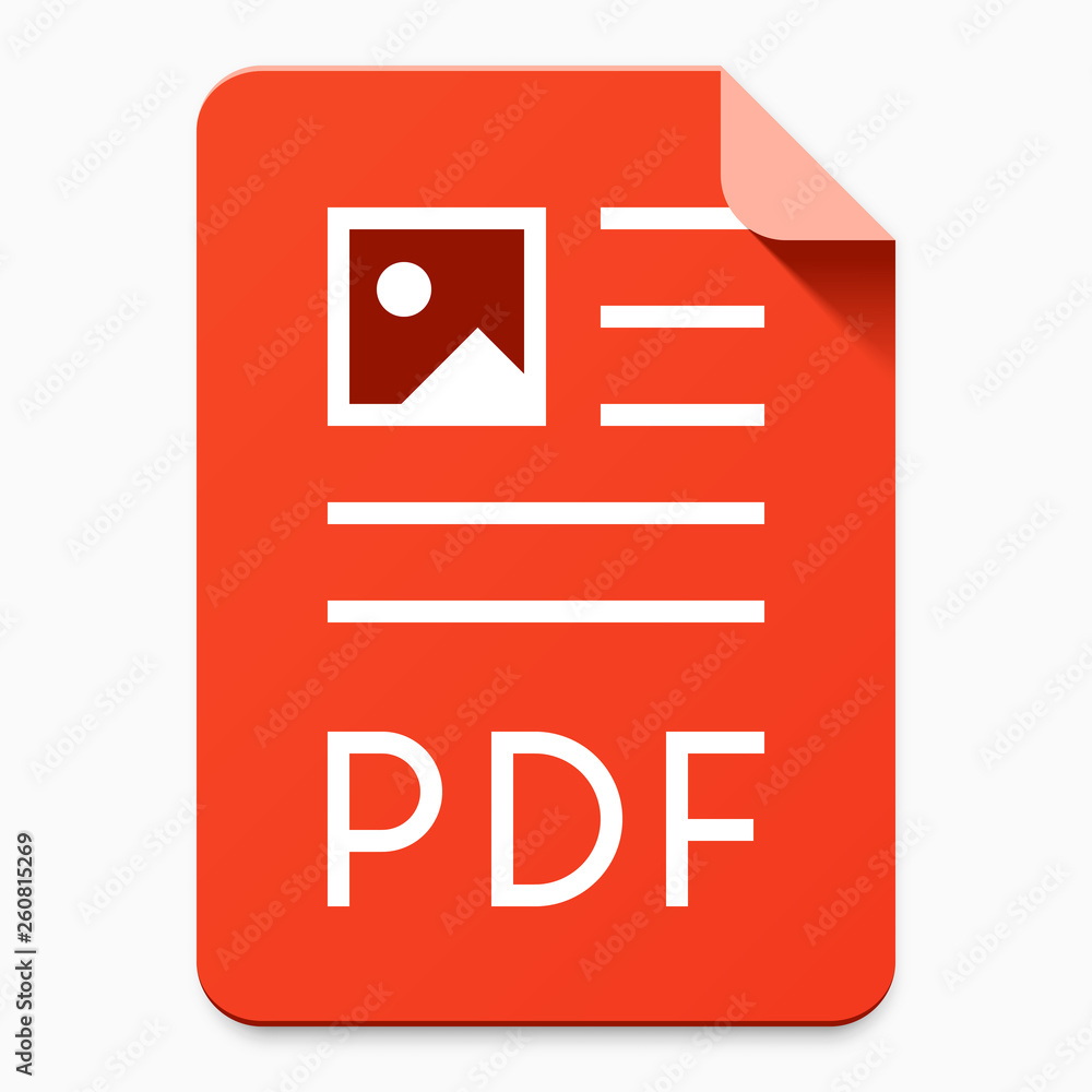 Material design PDF file type icon. Graphical user interface element ...