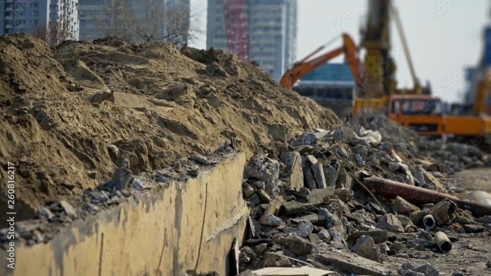 Destroyed city after an earthquake. Destroyed city after the war ...