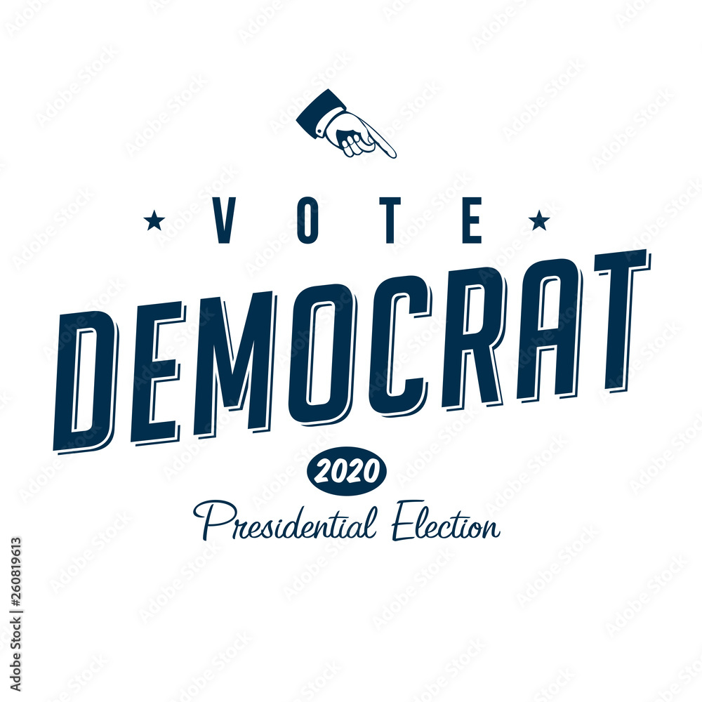 Vintage style Clip Art - Vote Democrat - Vector EPS10. Stock Vector ...