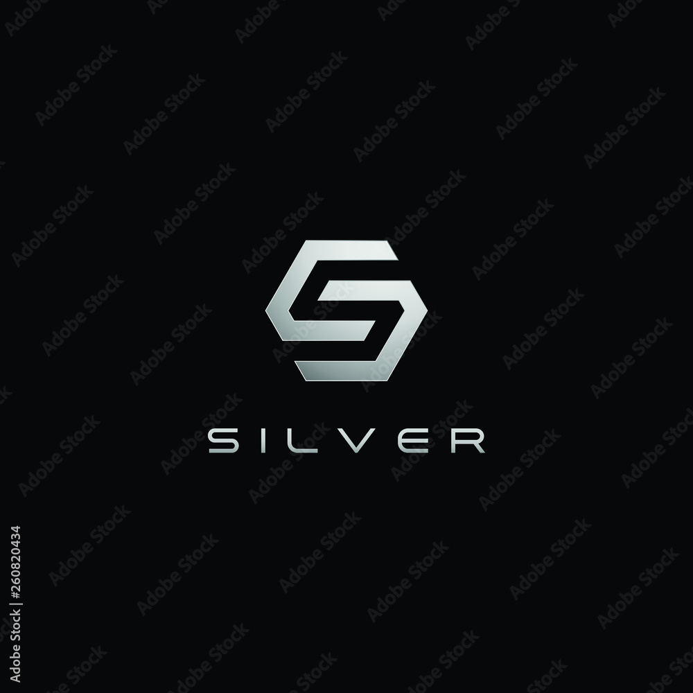 Modern S Letter Silver logo for technology business all company with ...