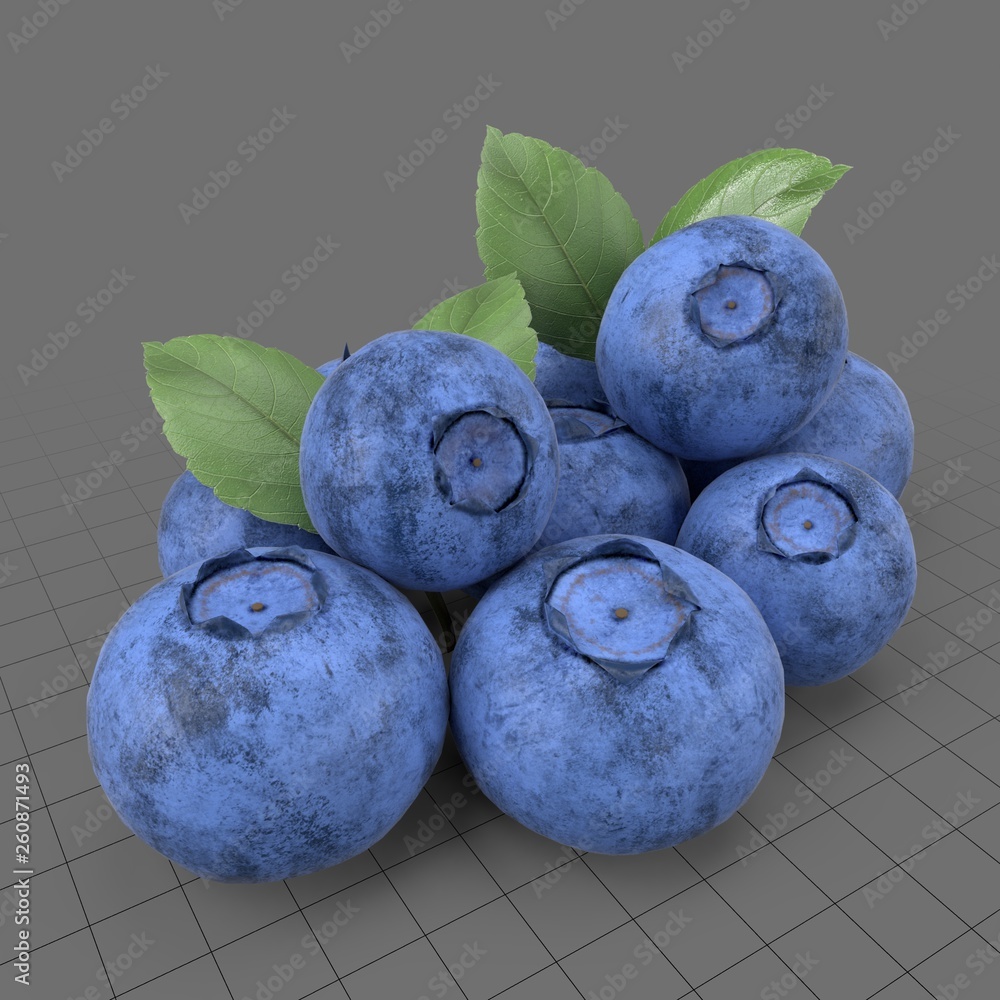 Blueberries Stock 3D asset | Adobe Stock