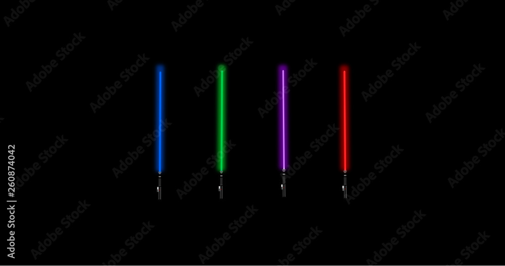 Star wars lightsabers Stock Vector | Adobe Stock