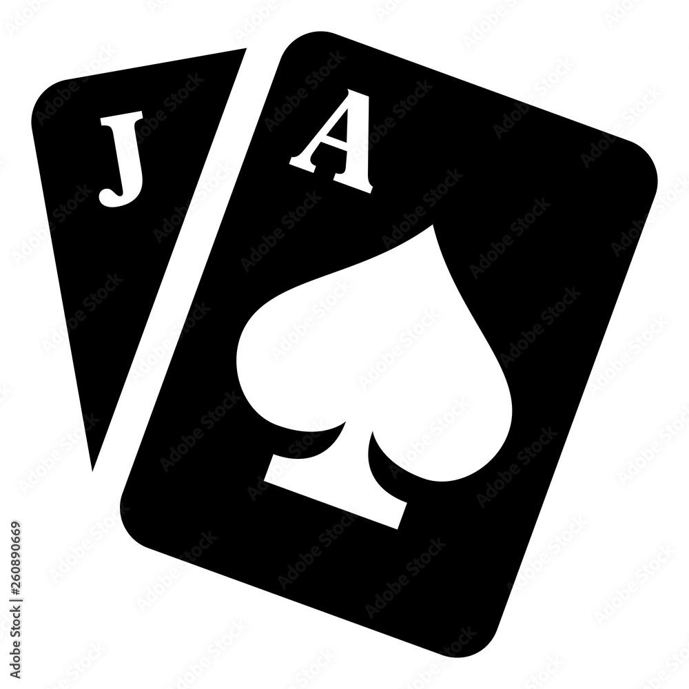 Blackjack Card Game Icon Stock Vector | Adobe Stock