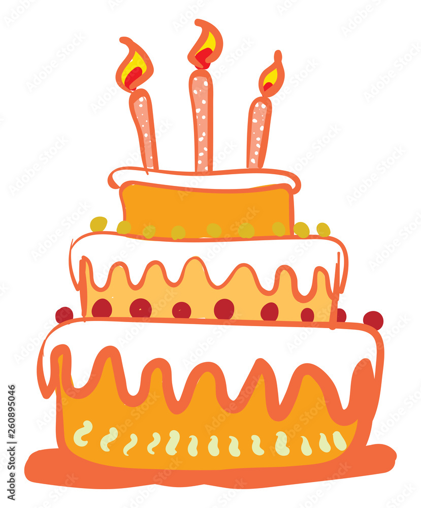 Fall Birthday Cake Clipart
