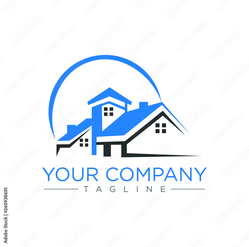 Roof, Home, House Logo Design Template, Construction, architecture ...