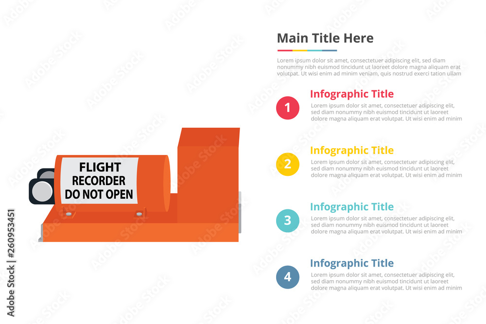 blackbox or black box infographics template with 4 points of free space ...