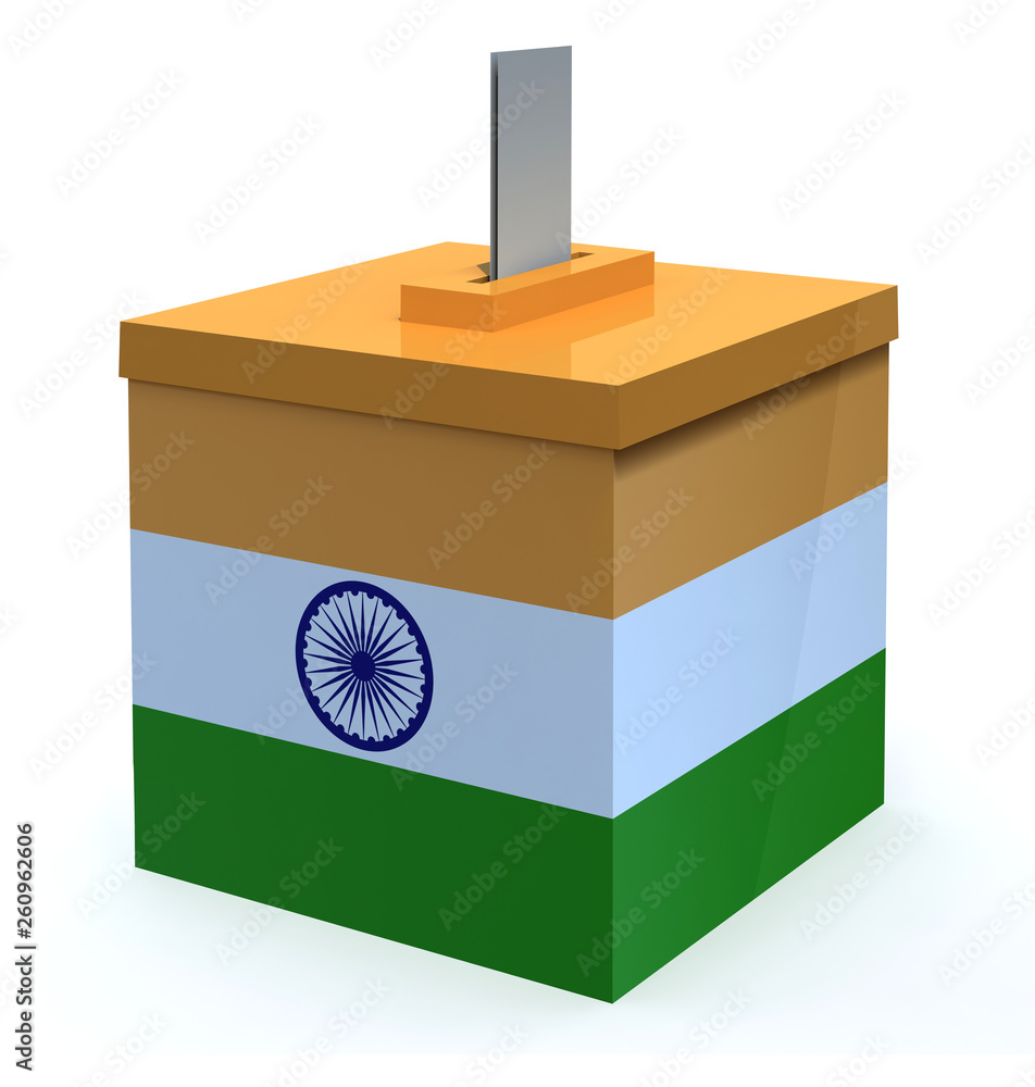 Indian election ballot box Stock Illustration | Adobe Stock