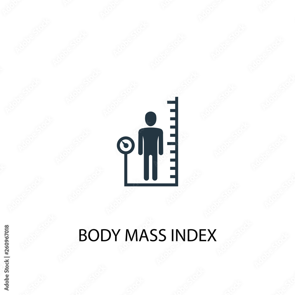 body mass index icon. Simple element illustration. body mass index ...