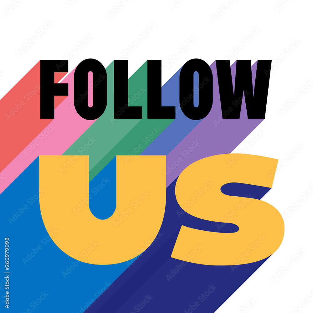 Follow us for social media Stock Vector | Adobe Stock