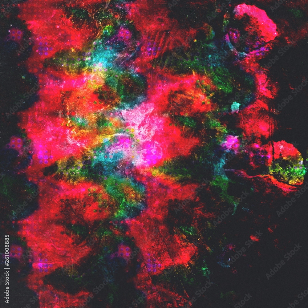 Abstract colorful space background. Stars of the planet and galaxy in a ...