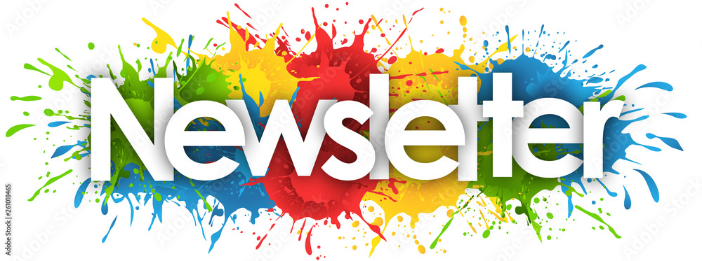 newsletter word in splash’s background Stock Illustration | Adobe Stock