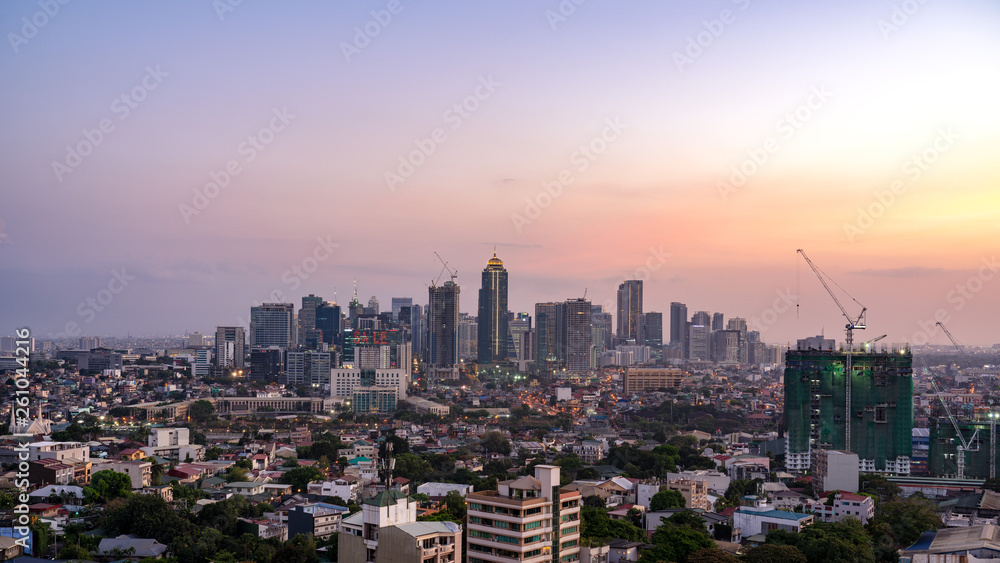 Bonifacio Global city (BGC) skyline at Magic hour - Manila, Philippines ...