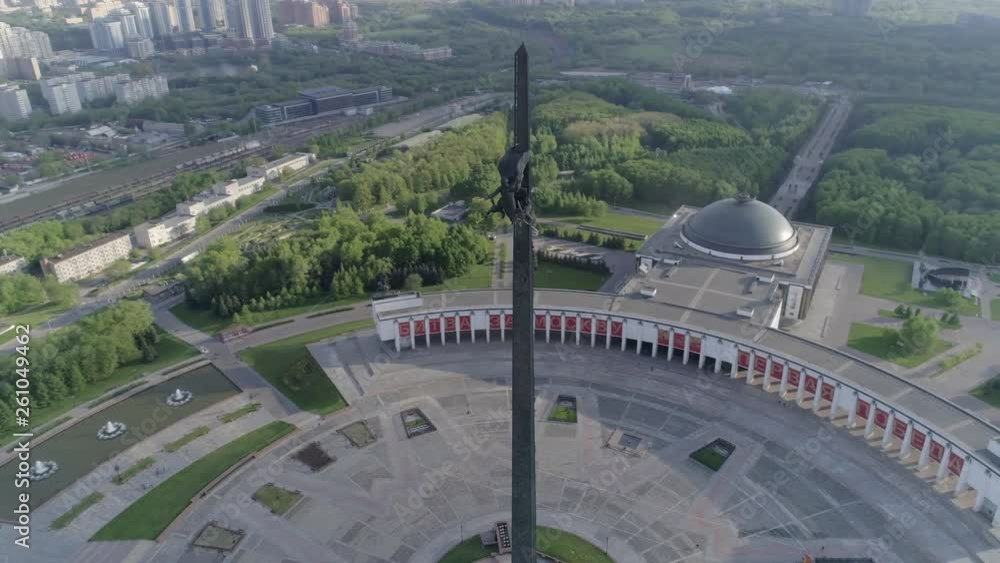 Aerial photography: Russia/Moscow, victory Park/memorial Park, obelisk ...