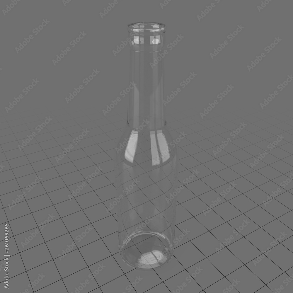 Empty glass bottle Stock 3D asset | Adobe Stock