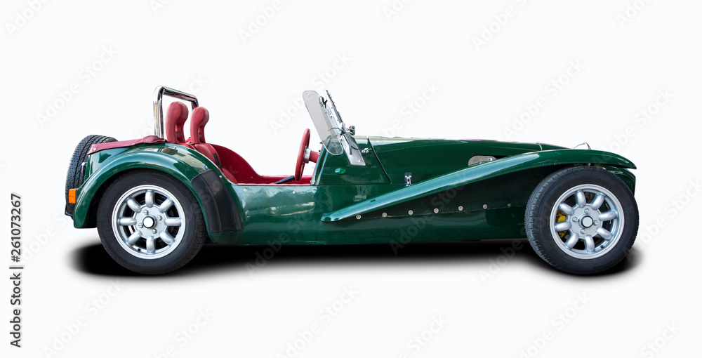 Poster Classic British roadster car isolated on white – Wall Art ...