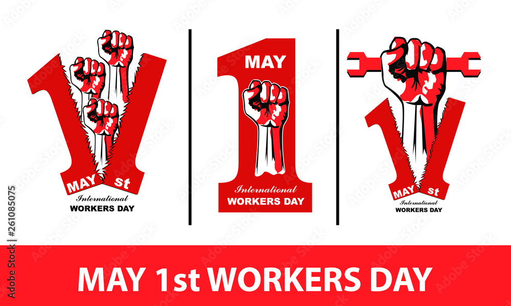 May first International Workers Day. International Workers Day with ...