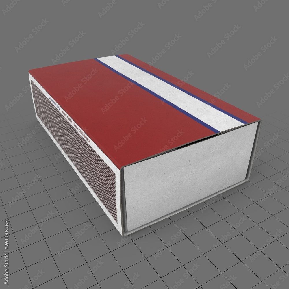 Closed match box Stock 3D asset | Adobe Stock