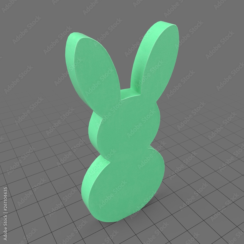 Small bunny statue Stock 3D asset | Adobe Stock