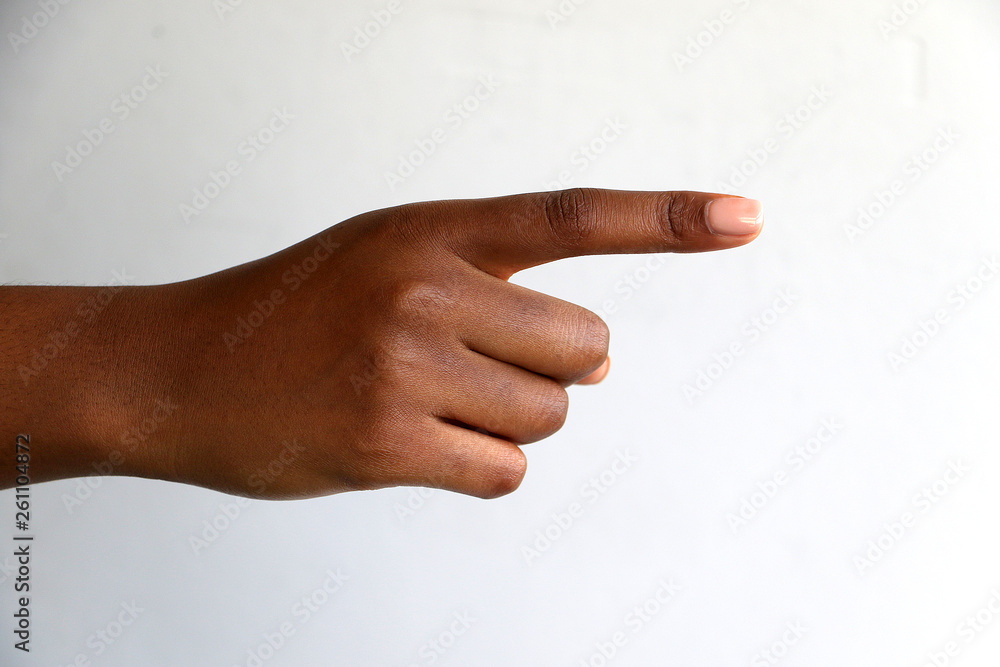 Isolated black african female hand to be used in advertising Stock ...