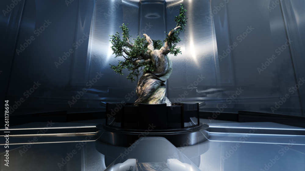 concept art of majestic science fiction structure Stock Illustration ...