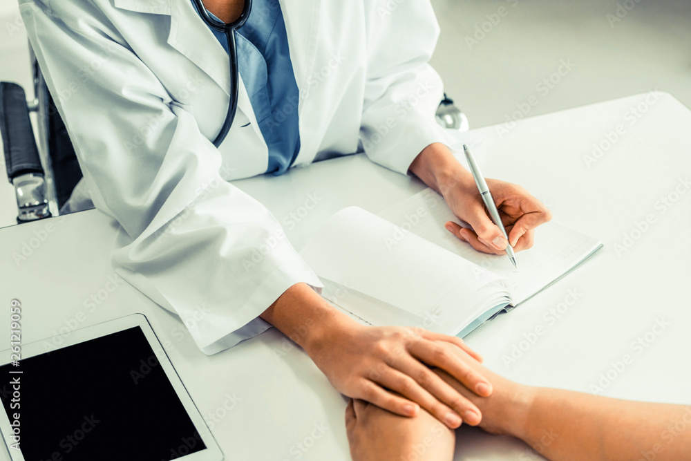 Female patient visits woman doctor or gynecologist during gynaecology ...