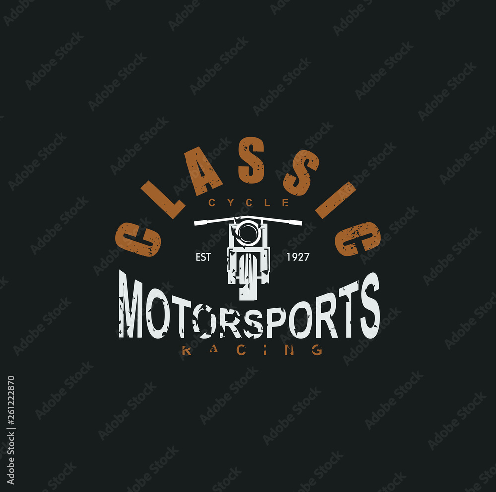 Vintage Motor cycle Logo Sport Silhouette Design Element, Motor cycle ...