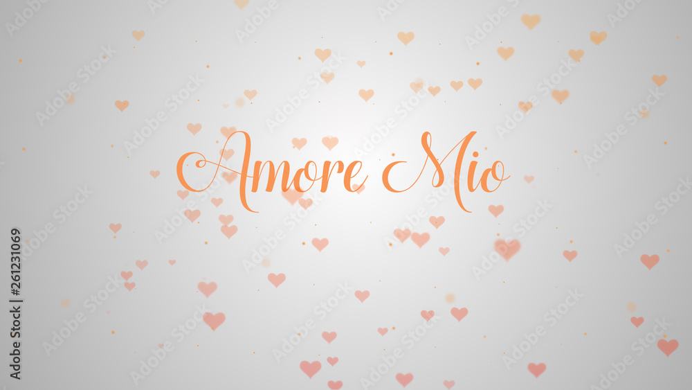 Amore Mio Love confession. Valentine's Day heart made of pink splash ...