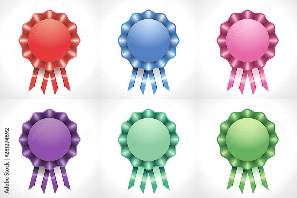 Awards colored logotype set. Isolated abstract graphic design template ...