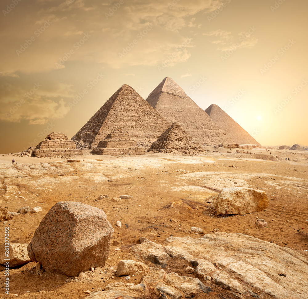 Pyramid in sand Stock Photo | Adobe Stock