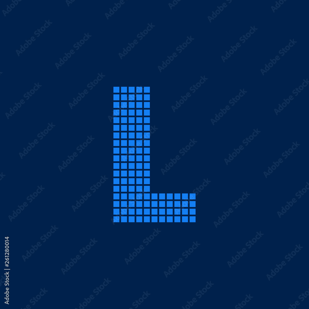 Vector Logo Letter L Small Blocks Stock Vector | Adobe Stock