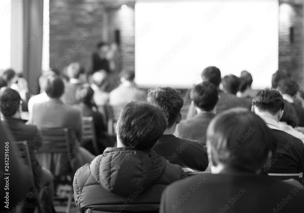 "Conference Speaker in Lecture Presentation Hall. Meeting with ...