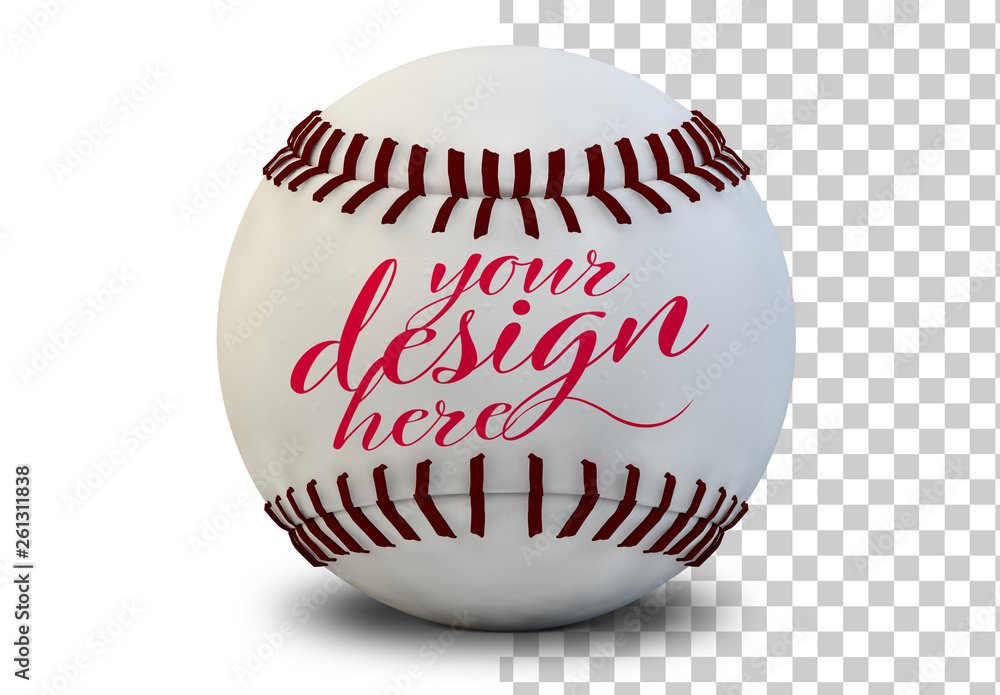 Baseball Mockup Isolated on White Stock Template | Adobe Stock