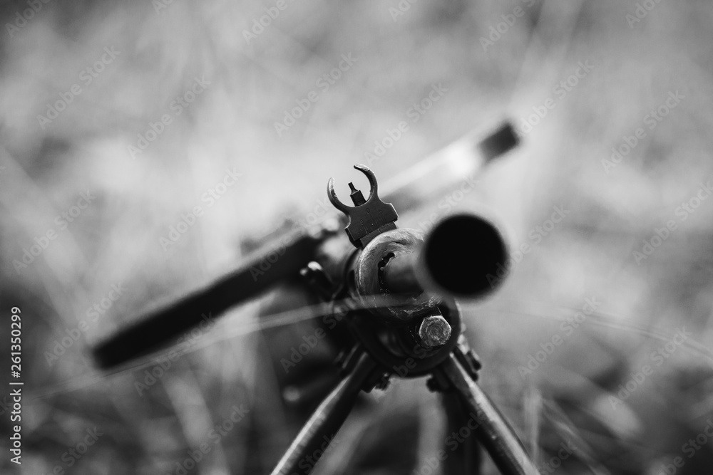 World War II Soviet Red Army Weapon. Degtyaryov DP Machine Gun On ...