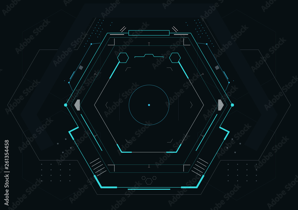 Elements for a futuristic user interface. Stock Vector | Adobe Stock