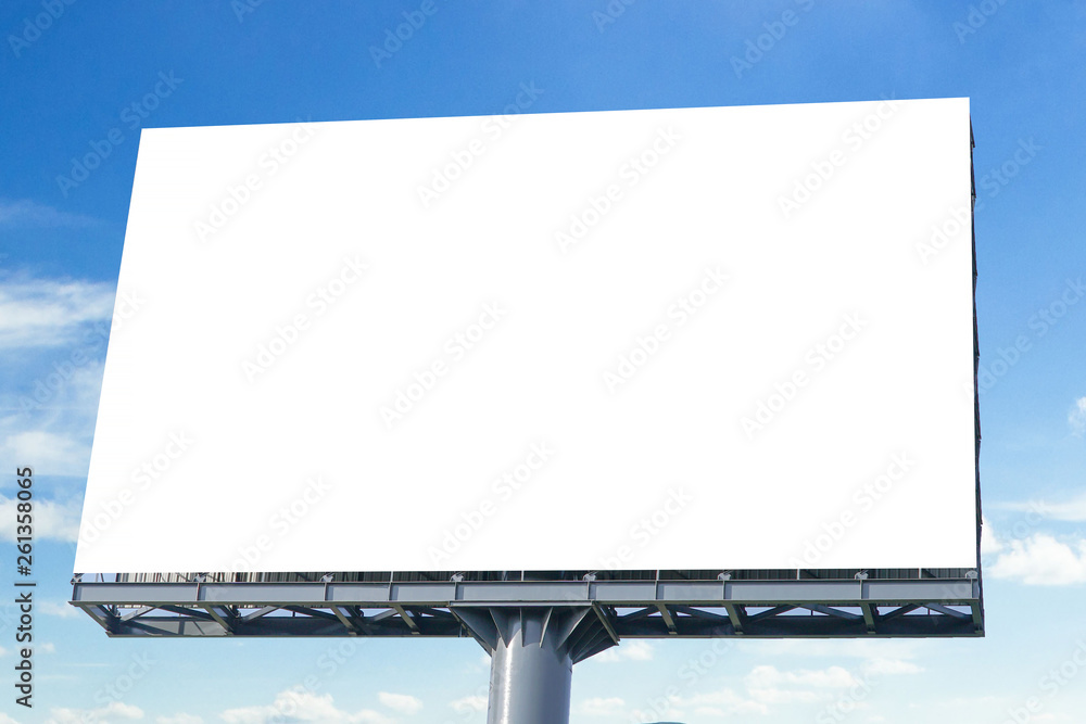 Billboard - Large Blank Billboard with empty screen and beautiful ...