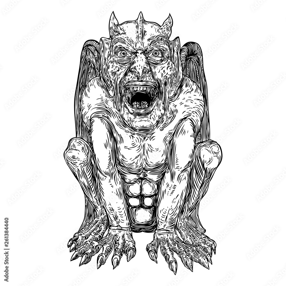 Grafika wektorowa Stock: Mythological ancient creatures animals with ...