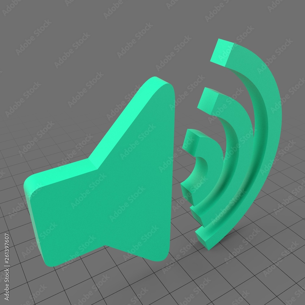 Volume symbol Stock 3D asset | Adobe Stock