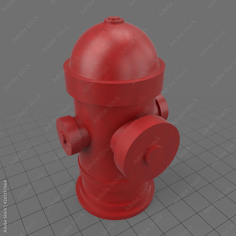 Cartoon fire hydrant Stock 3D asset | Adobe Stock