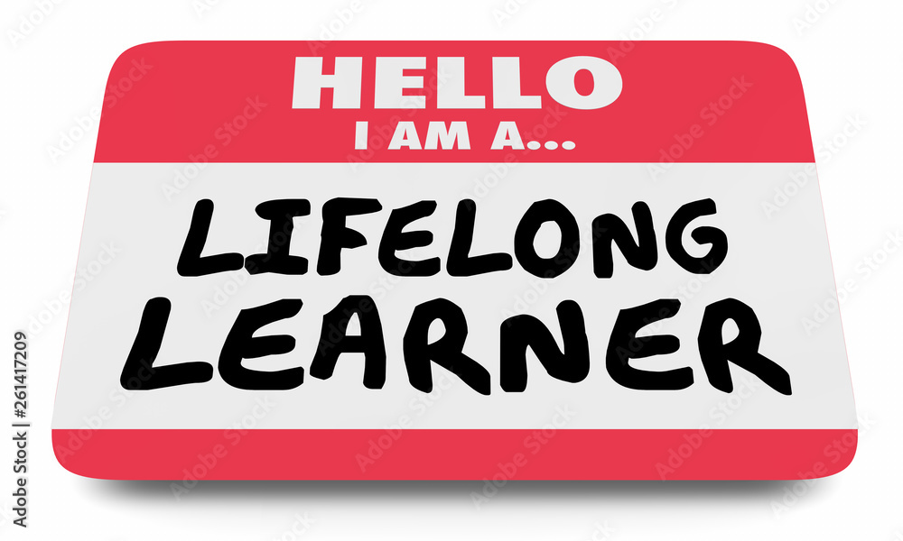 Lifelong Learner Always Education Name Tag Sticker 3d Illustration ...