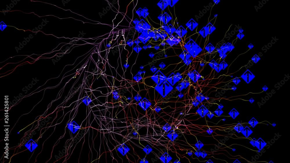 Background motion graphic design animated of Internet data ...