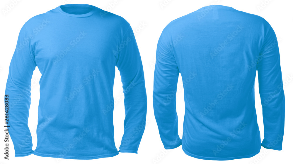 Blue Long Sleeved Shirt Design Template Stock Photo | Adobe Stock