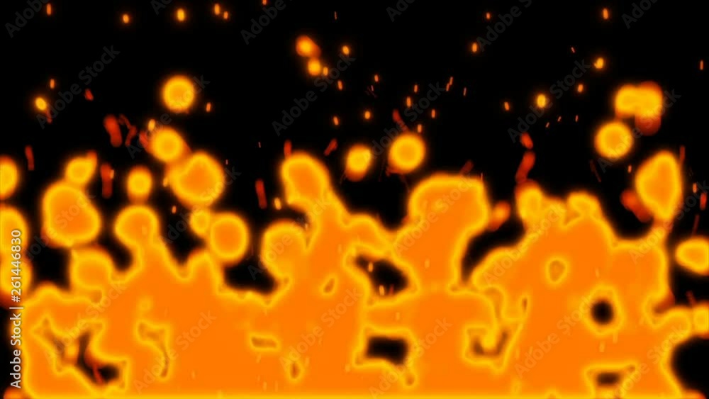 Vidéo Stock Burning hot bonfire fire sparks on a dark background ...