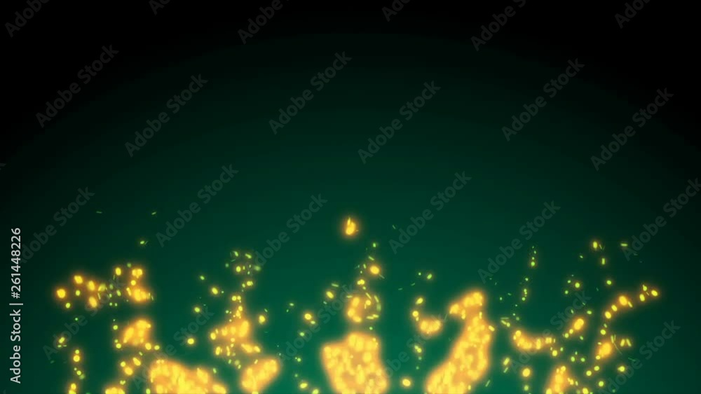 Vidéo Stock Burning hot bonfire fire sparks on a dark background ...