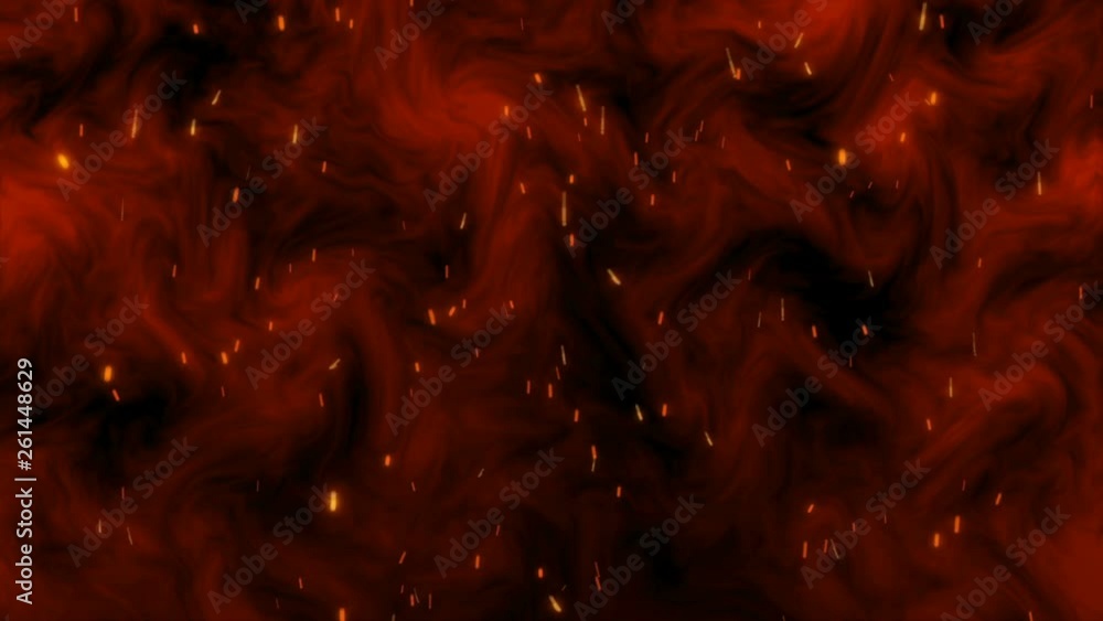 Burning hot bonfire fire sparks on a dark background. Cartoon fire ...