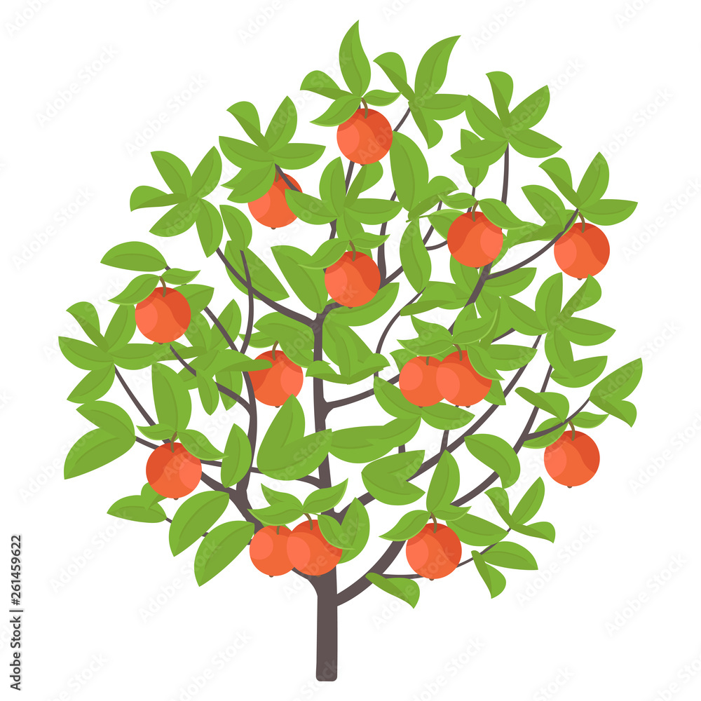 Red Apple Tree Clipart