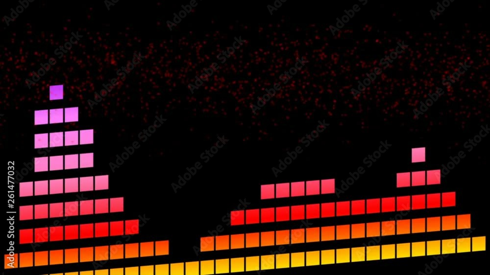 Audio Equalizer bars design sound waves animated disco graphic motion ...
