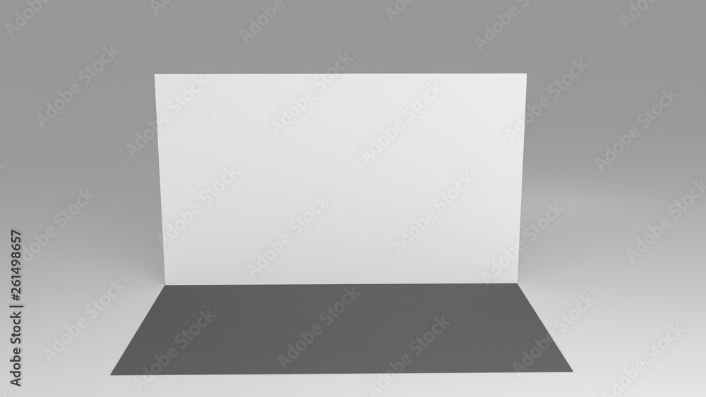 Banner 3x5 meters. Realistic 3d render. Template for your design ...