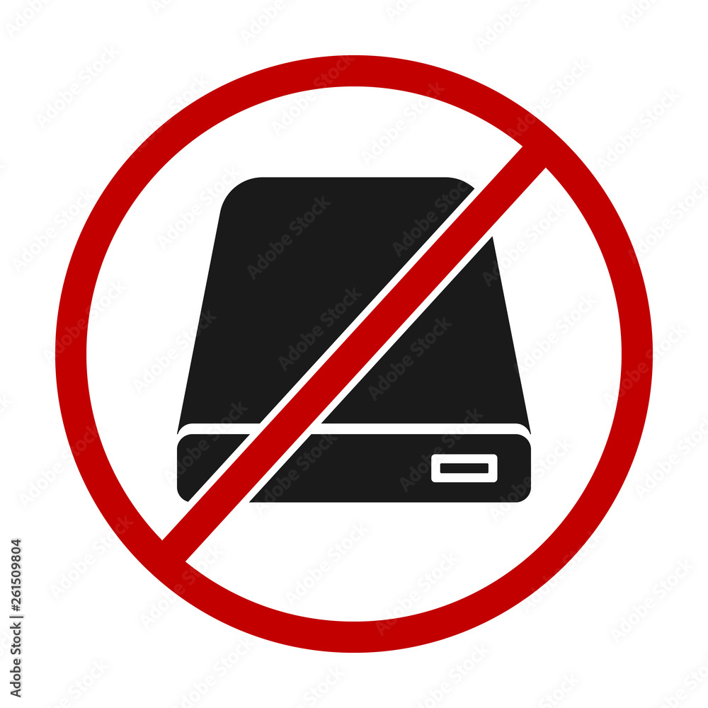 No Computer Sign