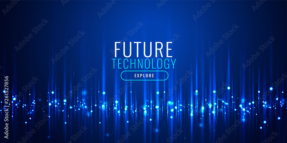 futuristic technology particles banner design Stock Vector | Adobe Stock