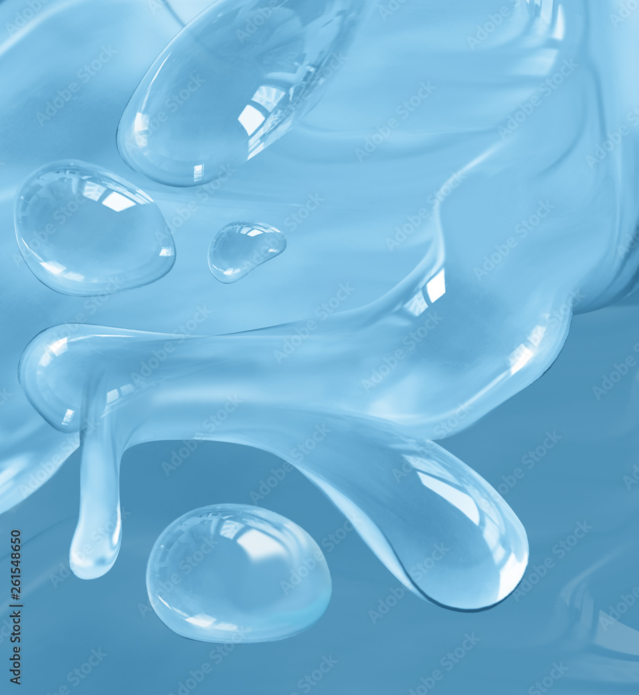 eau, bleu, bouillonner, abstrait, savon, liquide, gouttes, abattre, en ...